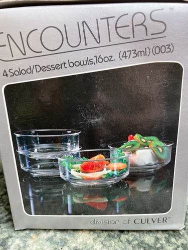 Encounters (Division of Culver) 4 x Salad / Dessert Bowls 16oz / 473ml ...