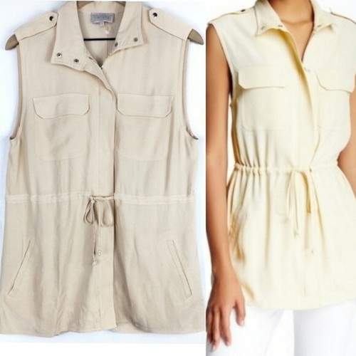 1. State Zip Front Patch Pocket Waist Tie Vest SZ Small | eBay