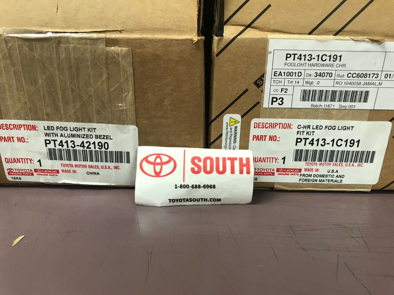 Genuine OEM 2019 Toyota C-HR LED Fog Light Upgrade Kit PT413-1C191 ...