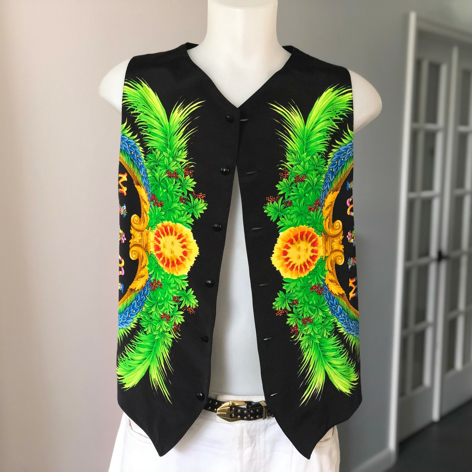 GIANNI VERSACE vest Miami Florida USA print size IT 5… - Gem