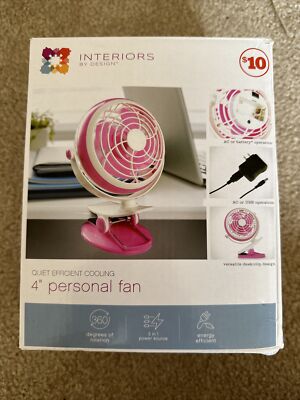 Interiors By Design 4” Personal Fan | eBay
