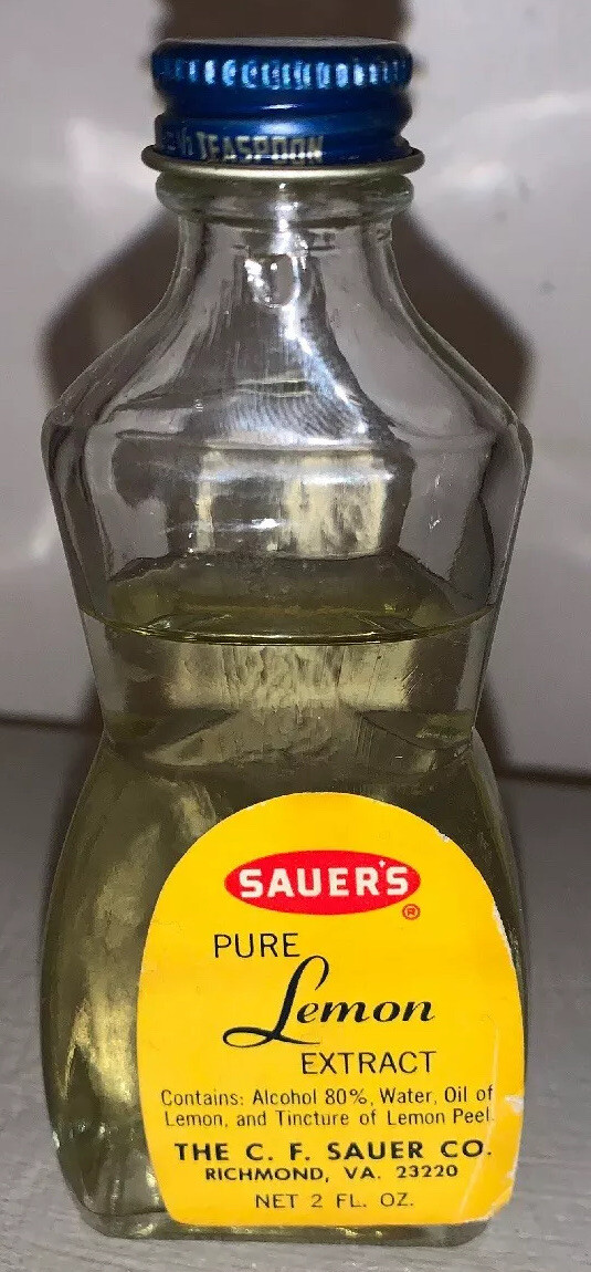 Vintage Antique SAUER'S PURE LEMON EXTRACT 2 FL. OZ. | eBay