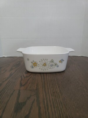 Vintage Corning Ware A 1-1/2 B Daisy Floral Bouquet Casserole Dish | eBay