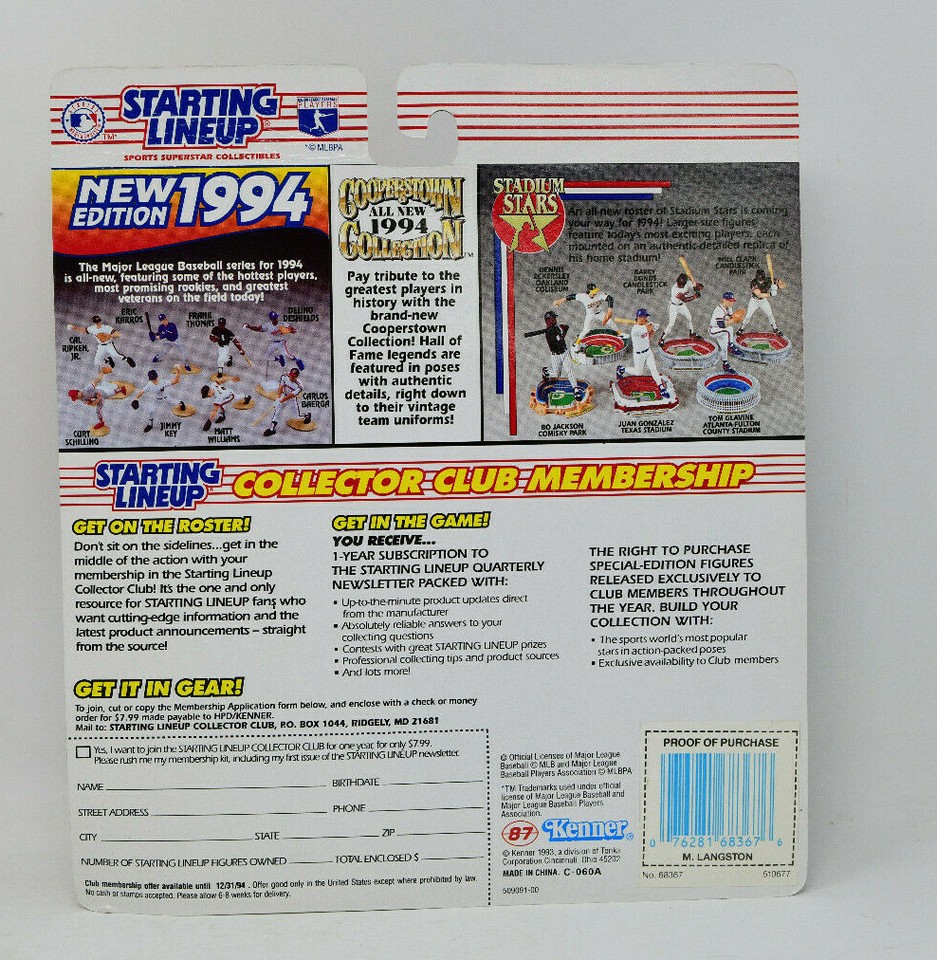 Starting Lineup 1994 Mark Langston California Angels MLB SLU | eBay