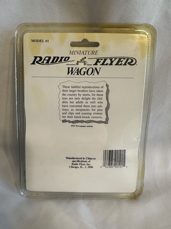 Radio Flyer Miniature Classic Wagon Model# 1 1990 New Sealed Vintage ...