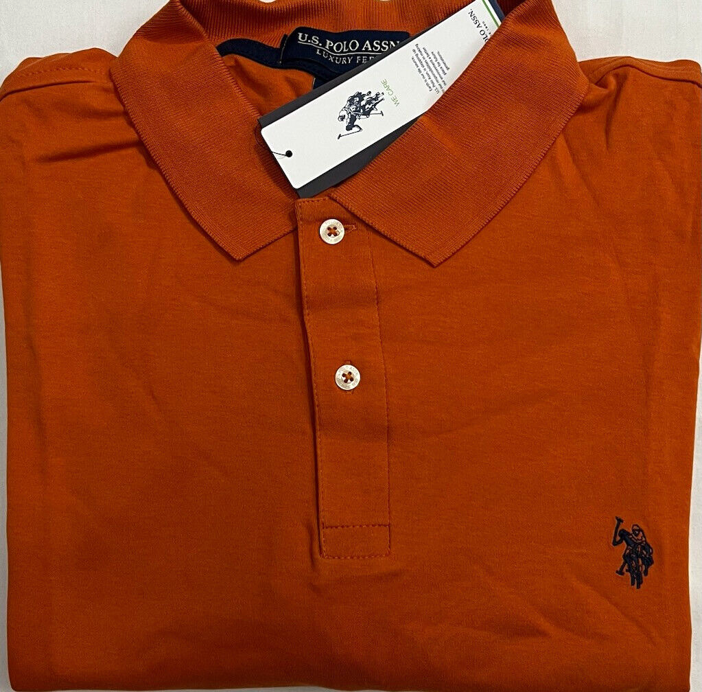 New U.S. Polo Assn. Men's Short Sleeve Polo Iron Rust Color Size XXL ...