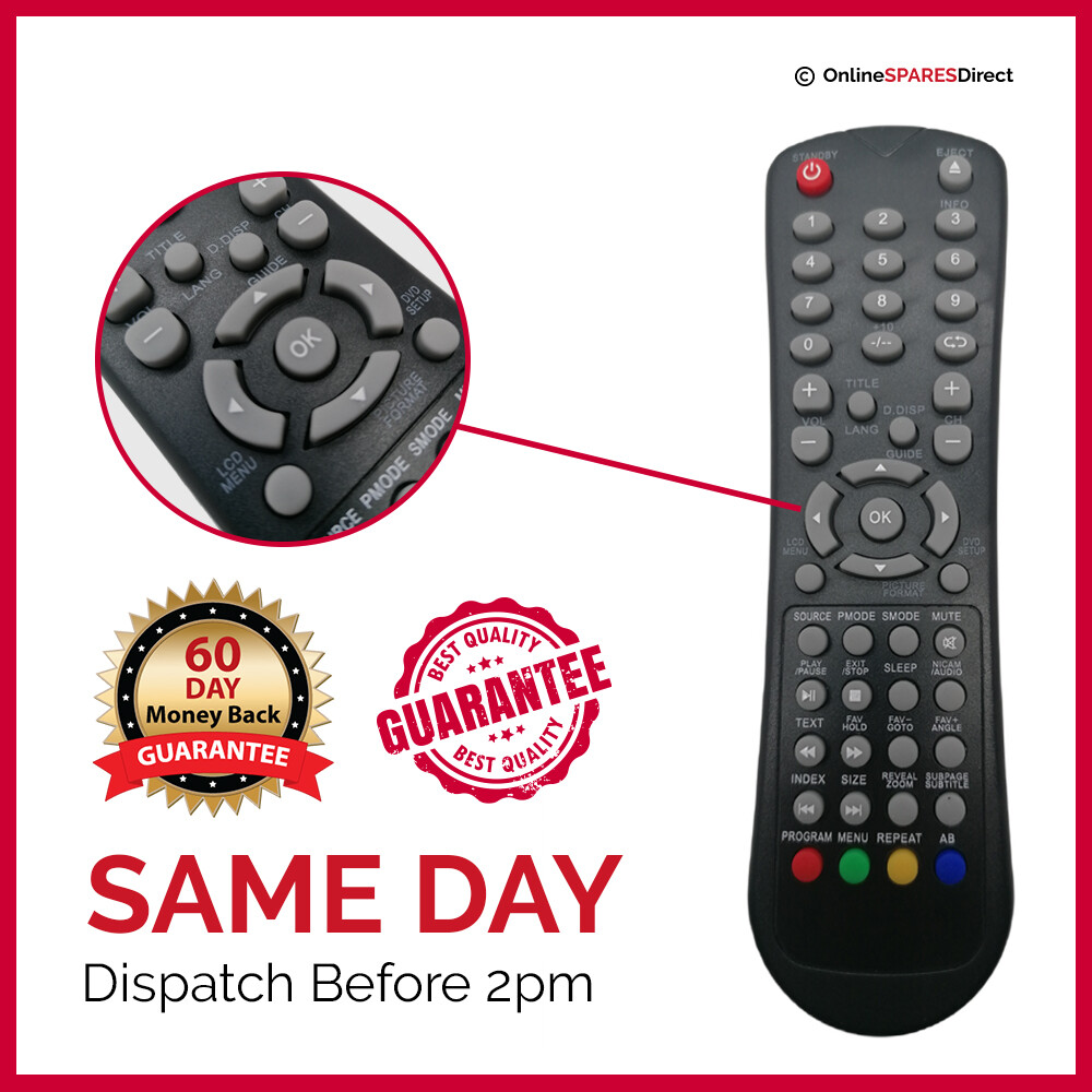 Genuine Replacement TV Remote Control For Tesco Technika LCD19-230 ...