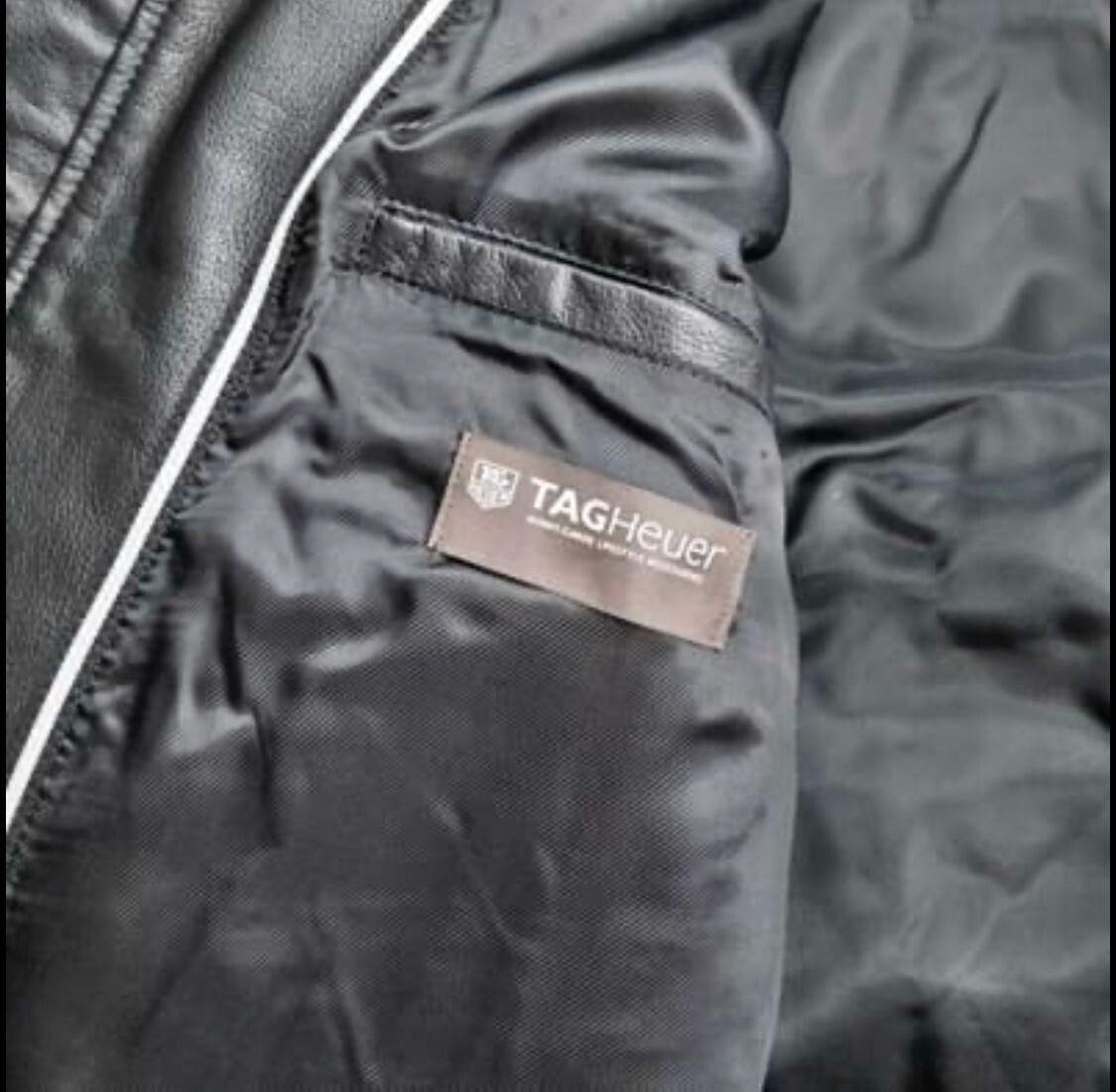 Authentic TAG Heuer lifestyle fashion Phantomatik leather jacket, size ...