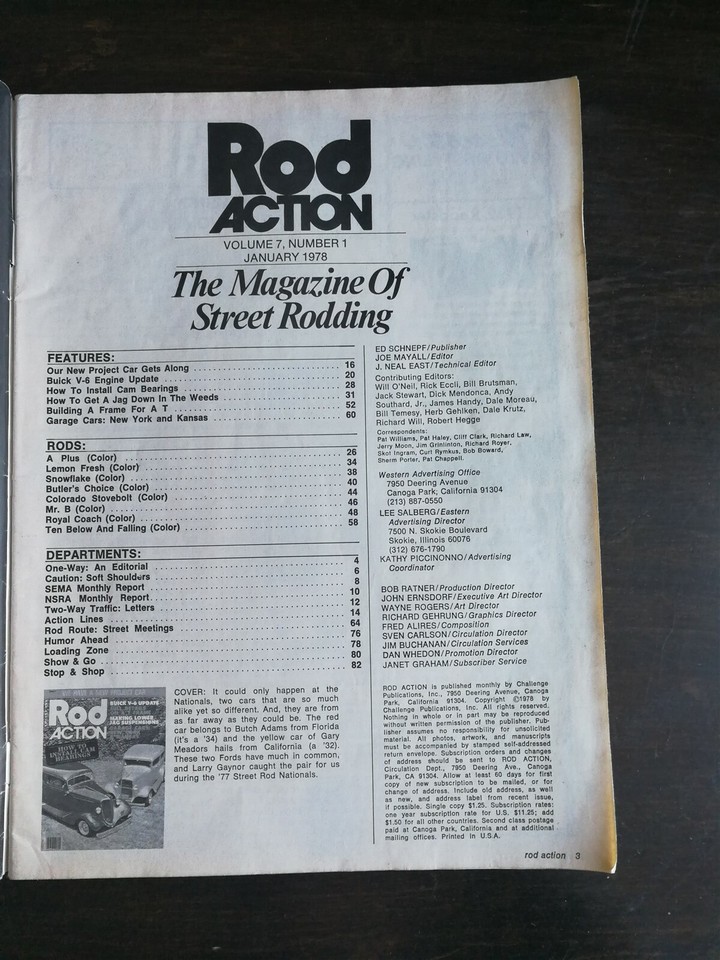 Rod Action Magazine January 1978 - Buick V-6 Engine - Garage Cars | eBay