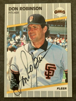 1989 Fleer SIGNED: Don Robinson, GIANTS #342 | eBay