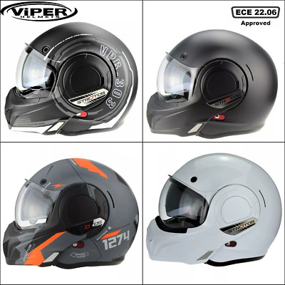 VIPER PJ RATED F242 Flip Up 180 ROOF REVERSE MODULAR MOTORCYCLE CRASH ...