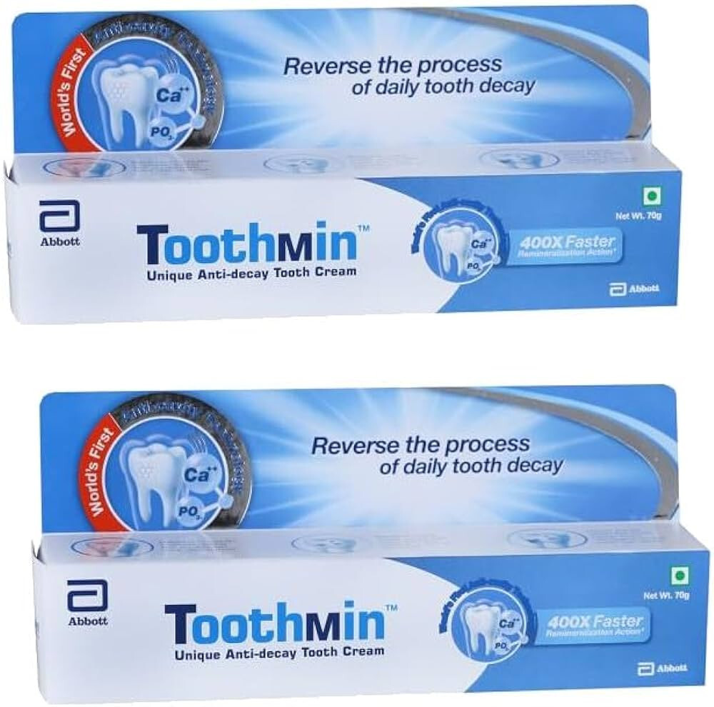 5 X Abbott Toothmin Toothpaste Anti-Decay Tooth Cream 70 gm Anti Cavity ...