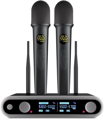 NG-88 2-Channel Wireless Microphone System, VHF Fixed Dual Band ...
