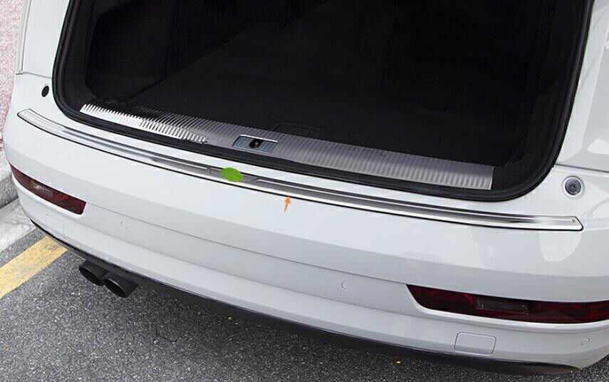 For Audi Q3 RS Q3 2013-2018 Silver Steel Outer Rear Bumper Protector ...