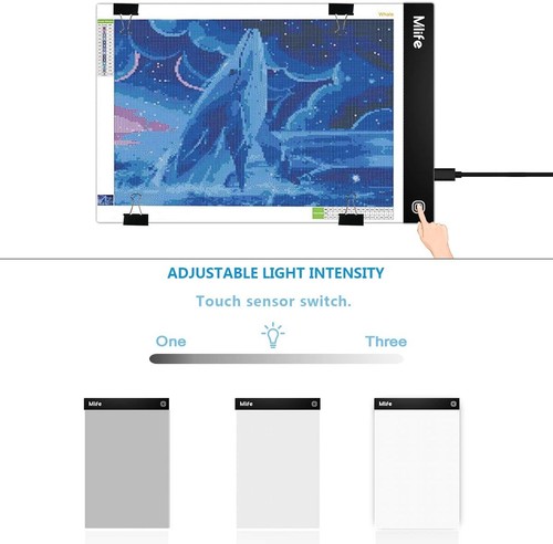 Mlife A4 LED Light Pad - Diamond Art Box Tracing Board with White | eBay