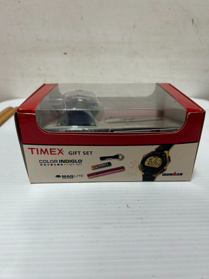Timex Gift Set Ironman Color Indiglo & Mag Lite (fc213-1/b1184) | eBay