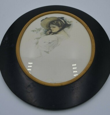 Harrison Fisher Framed Belles "Reflection" 1908 Signed | eBay