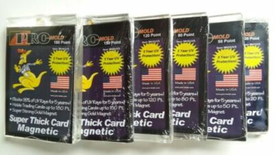 1 5 10 25 PRO MOLD MAGNETIC TRADING CARD HOLDER BCW ONE TOUCH 20 50 80 ...