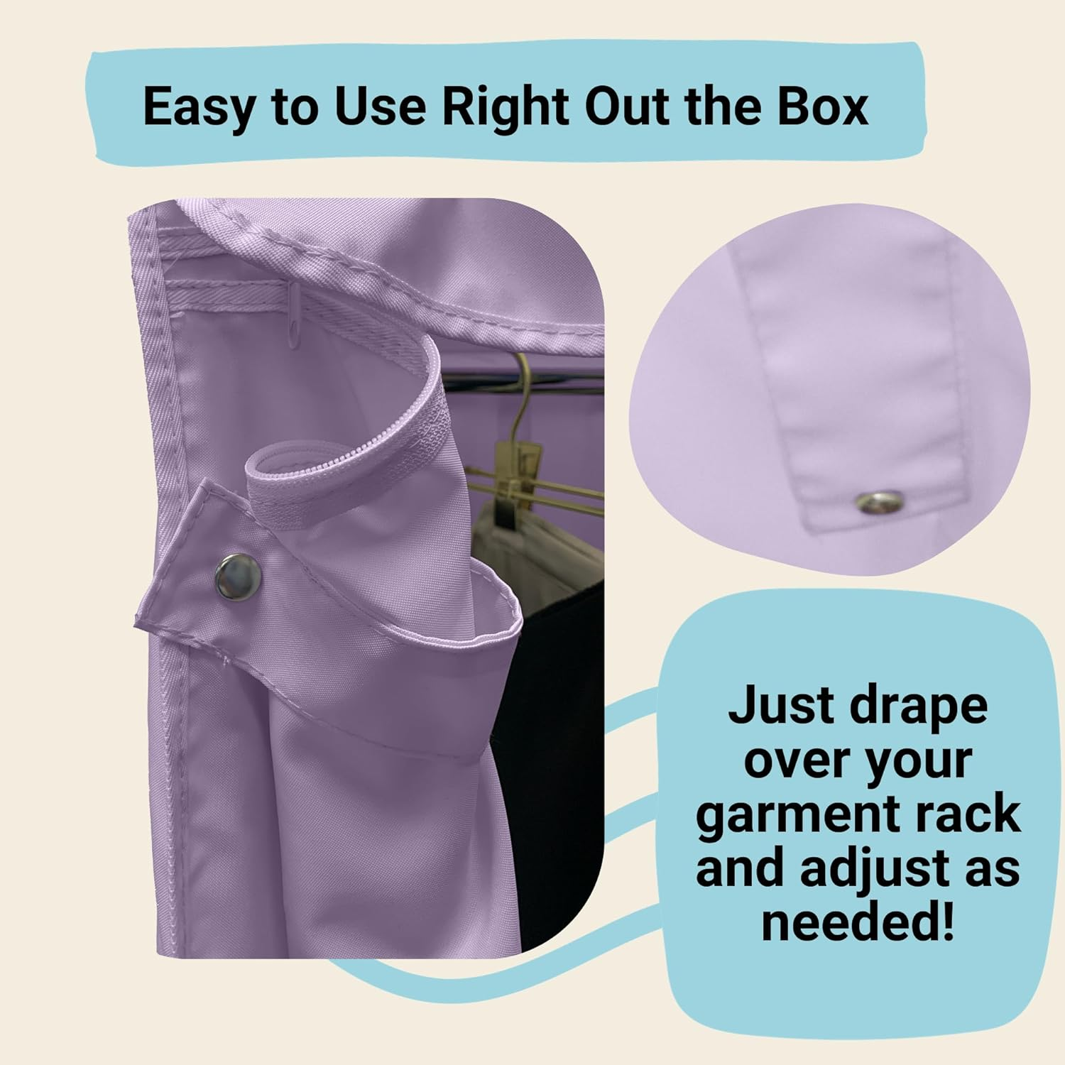 Portable Garment Rolling Rack Cover - Protect Your Clothes from Dust ...
