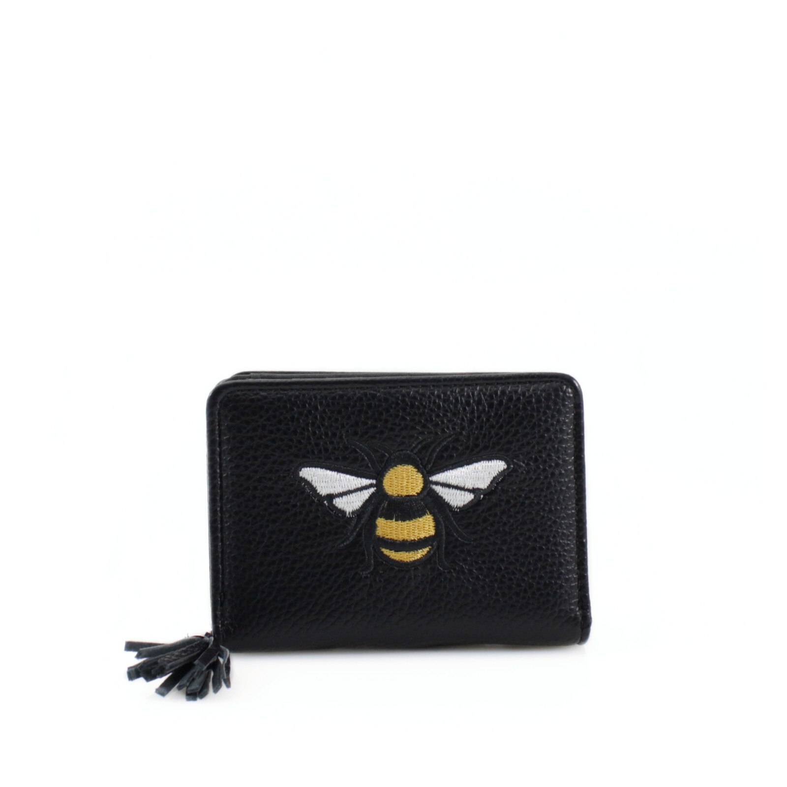 Ladies Zip Tassel Small Wallet Embroidery Bee Women Card Coin Slots ...