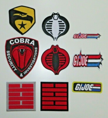G.I.JOE ULTIMATE PATCH SET OF (9) PREMIUM QUALITY Embroidered PATCHES ...