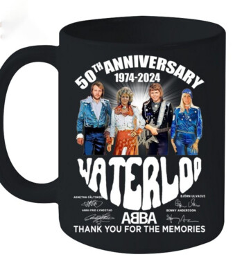 50th Anniversary 1974-2024 Waterloo ABBA Thank You For The Memories Mug ...