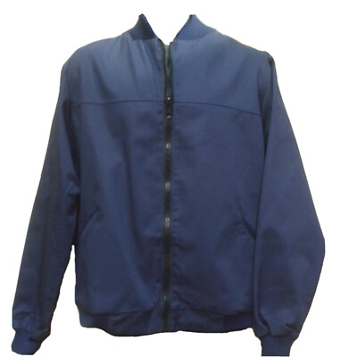 DRIVERS JACKET - NAVY BLUE - Lined Work Coat - ZIP FRONT Bomber Style ...