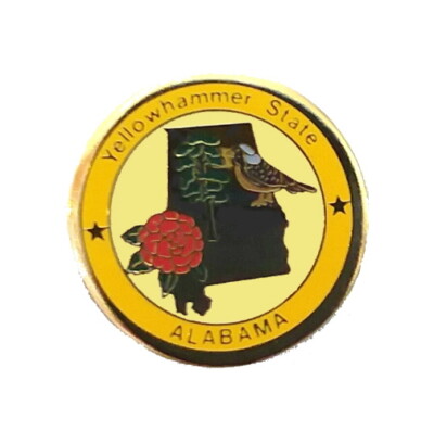 Alabama Pins State of Alabama Emblem Pin Travel Vacation Souvenir Pin ...