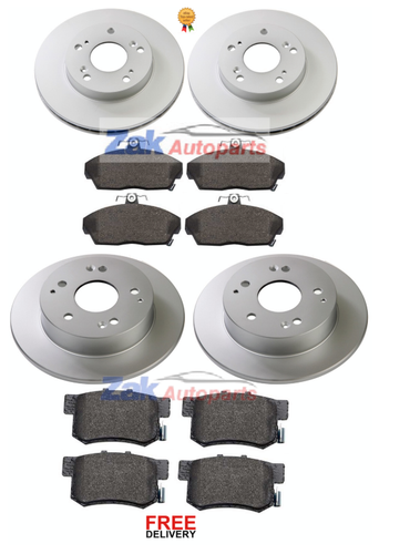 FOR HONDA CIVIC 1.6 (2002-2006) FRONT & REAR BRAKE DISCS & PADS SET 4 ...