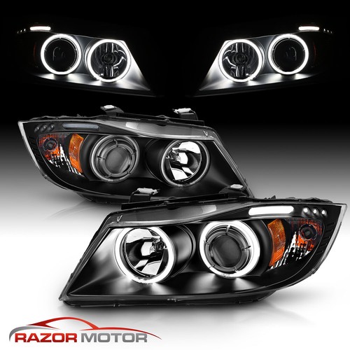LED For 2006 2007 2008 BMW E90 3-Series Sedan Black Projector ...