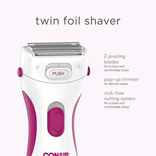 Conair Satiny Smooth Ladies Cordless Twin Foil Shaver with Pop-Up ...