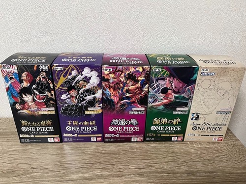 One Piece Card Game 5 Box Set OP-09 10 11 12 EB-02 Booster Box Japanese ...