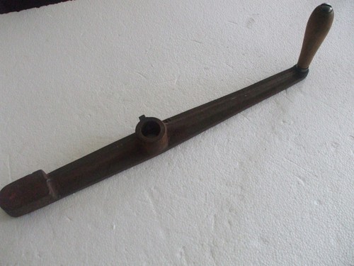 VINTAGE LARGE CRANK CAST IRON HANDLE FARM STEAMPUNK | eBay
