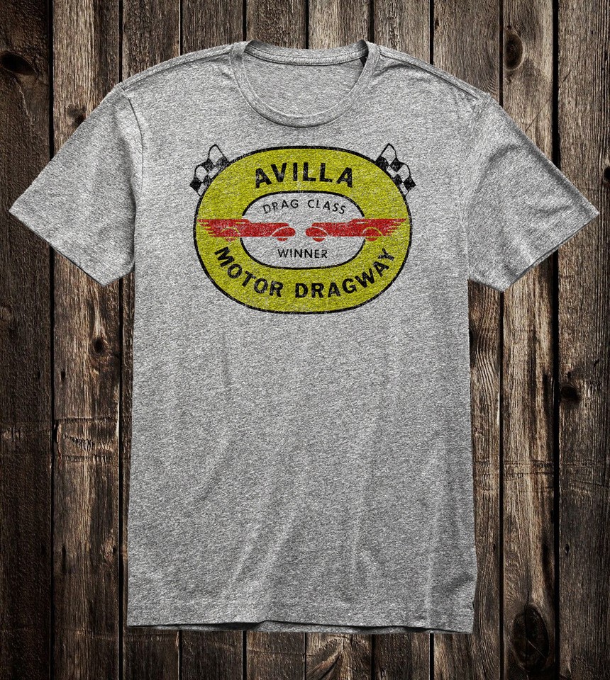 Retro Hot Rod Tee T Shirt Drag Race Racing Avilla Motor Speedway Class ...