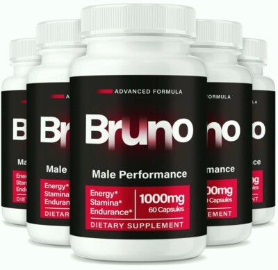 (5 Pack) Bruno Pills for Men Advanced Male Performance & Energy Pills ...