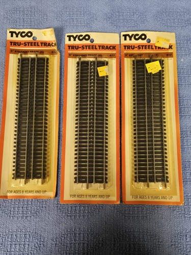 3 PACKS TYCO HO SCALE 9" TRU-STEEL STRAIGHT TRACK #417 | eBay
