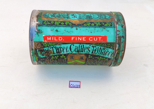 1930s Vintage Three Castles Tobacco Cigarette Advertising Tin Round ...
