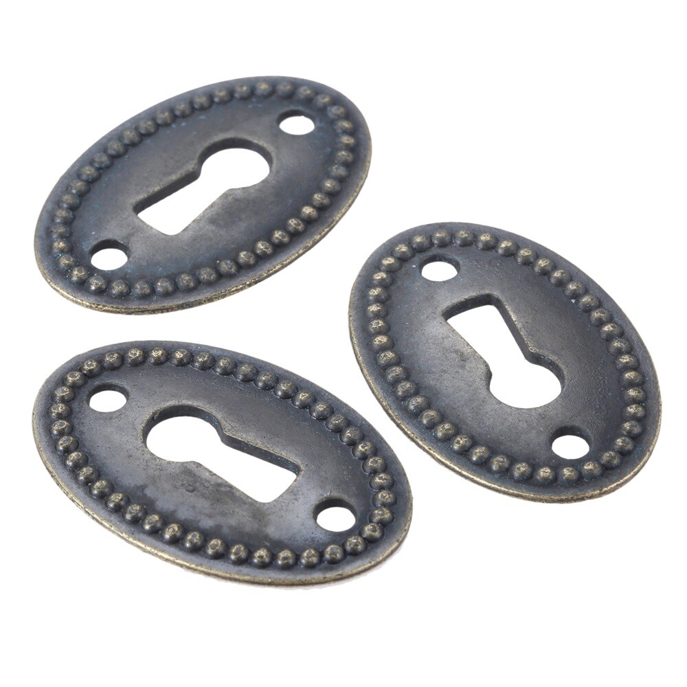 2/10/20Pcs Antique Bronze Keyhole Cover Carved Hollow Connectors ...