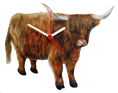Highland Cow Clock - Cow Clocks - Highland Cows - Highland Cow Farming ...
