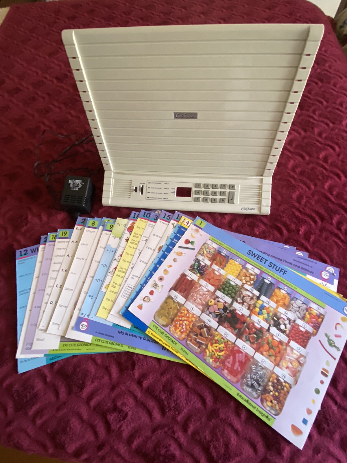 GeoSafari Electronic Learning Game EI-8800 W/ Lots Of Cards And Power ...