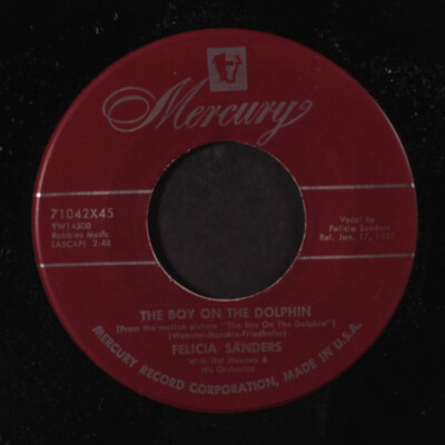 FELICIA SANDERS: the boy on the dolphin Mercury 7" Single 45 RPM | eBay