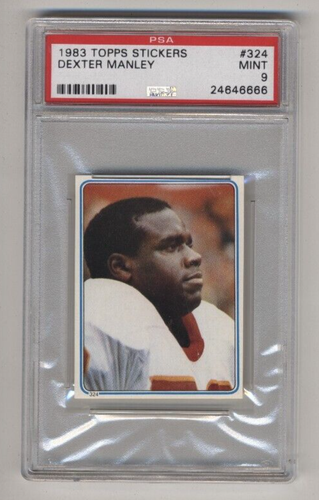 1983 Topps Sticker #324 Dexter Manley PSA 9 Washington Redskins Free ...