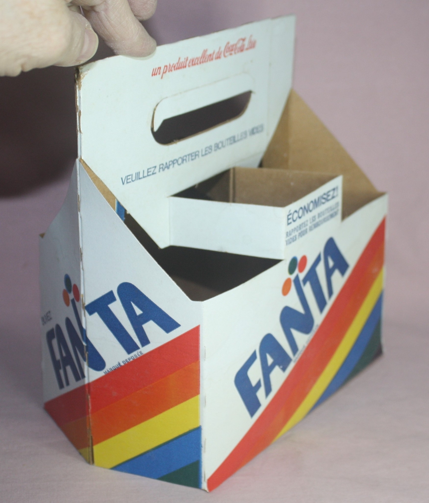 VTG 70's FANTA SODA CARDBOARD 6 PACK 10 OZ. BOTTLE HOLDER CARRIER ...