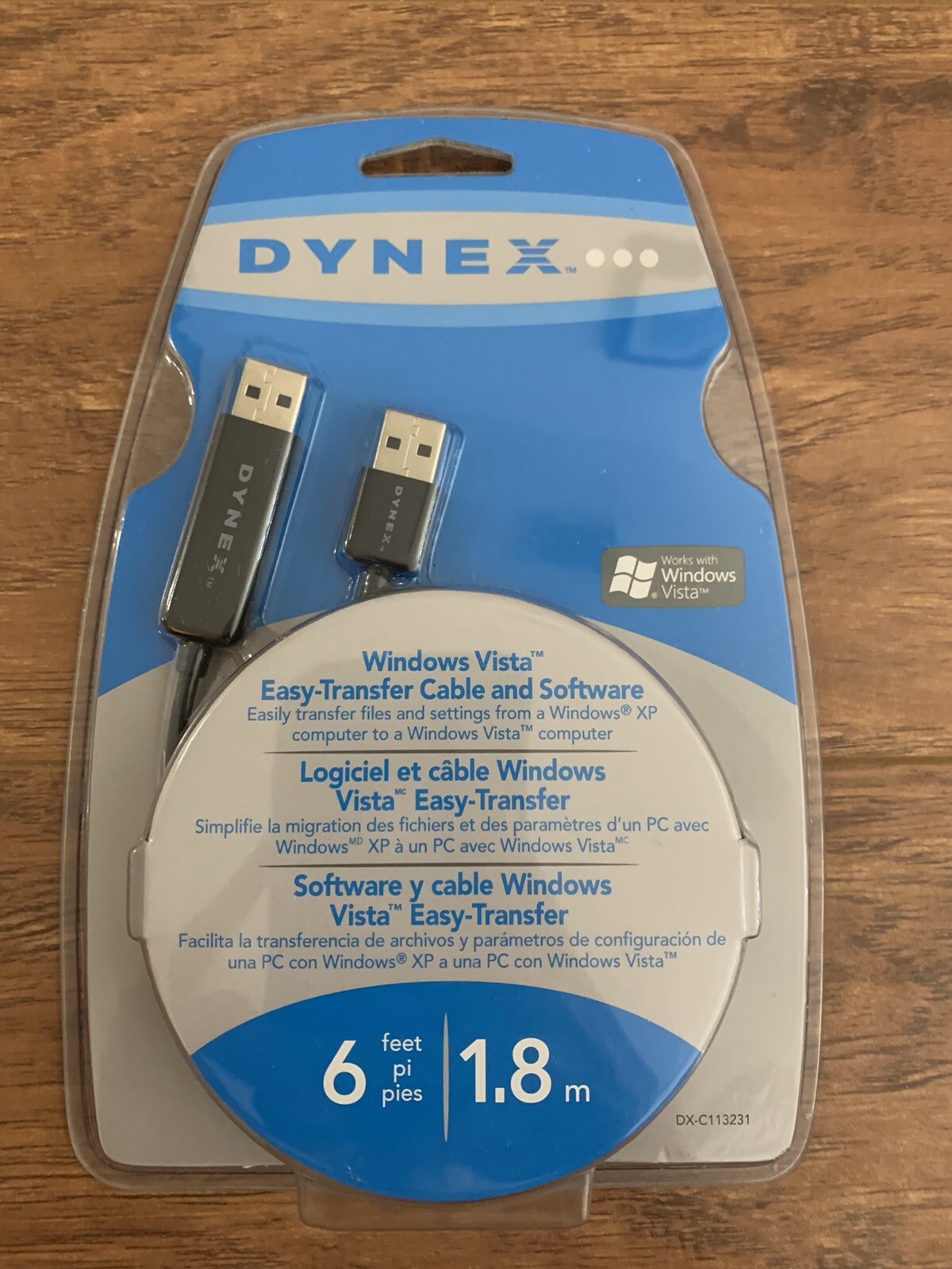 BRAND NEW Dynex: Easy-Transfer Cable and Software 6 feet 1.8 m Windows ...