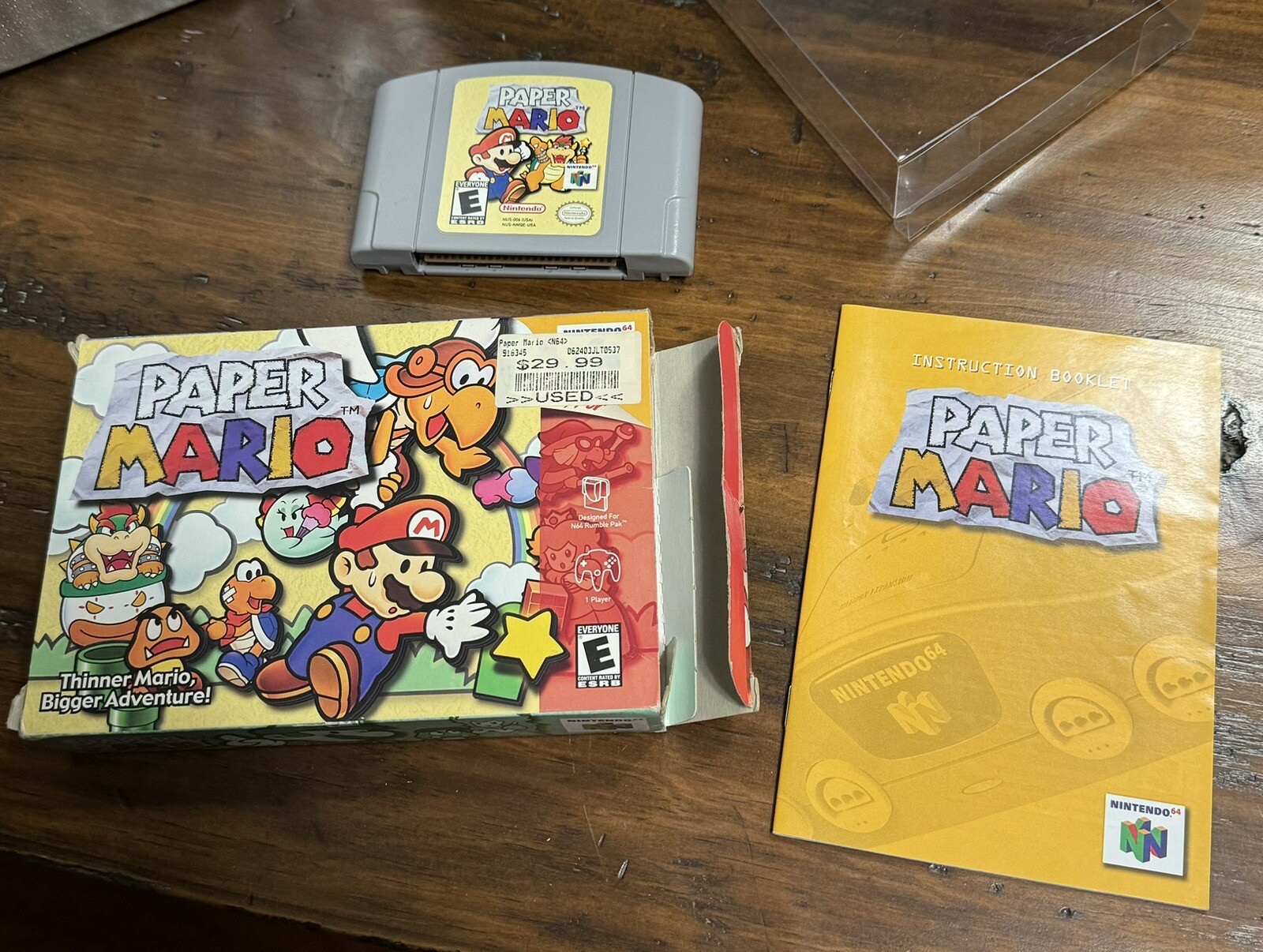 Paper Mario (Nintendo 64) N64 - Complete With Box, Cartridge, Manual ...