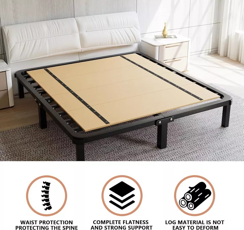 Foldable Box Spring Bunkie Board Bed Support Slats Bed Boards for Under ...