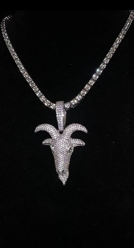 Chain | Pendant GOAT Tennis Chain Silver 3mm 22” | Trap | Rap | HIP-HOP ...