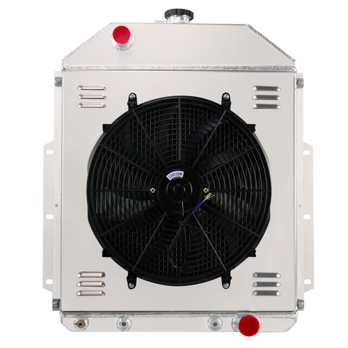 4 Row Radiator Shroud Fan For 1942-1952 Ford F1 F2 F3 Truck Chevy V8 ...