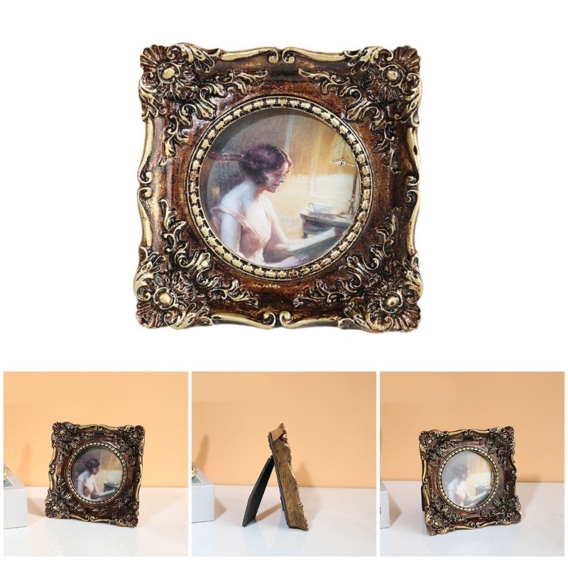 Vintage Picture Frame Antique Ornate Square Photo Frame Decorative ...