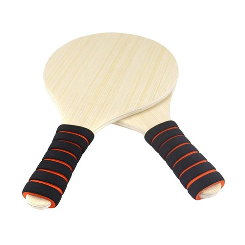 2Pcs Beach Wood Paddle Rackets 32.5x18cm for All Ages Accessory ...